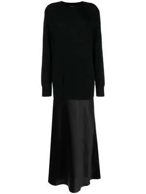Christopher Esber Monument Layered Cashmere Dress - Black