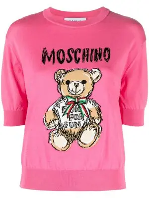 Moschino Jeans Short Sleeve Knitwear For Women