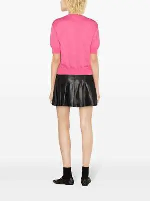 Moschino Teddy Bear-intarsia Cropped Jumper - Pink