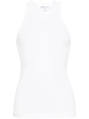 JAMES PERSE Round-neck Ribbed Tank Top - White
