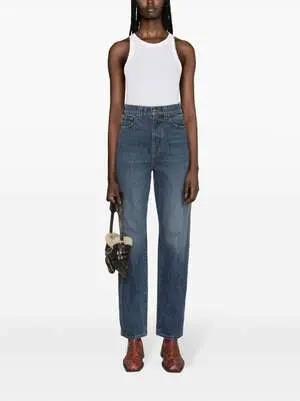 JAMES PERSE Round-neck Ribbed Tank Top - White