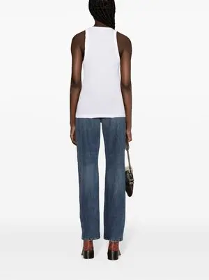 JAMES PERSE Round-neck Ribbed Tank Top - White