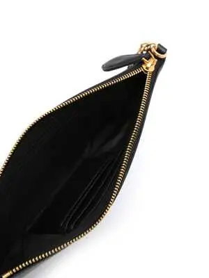 Pinko Leather Shoulder Bag With Chain Strap - Black