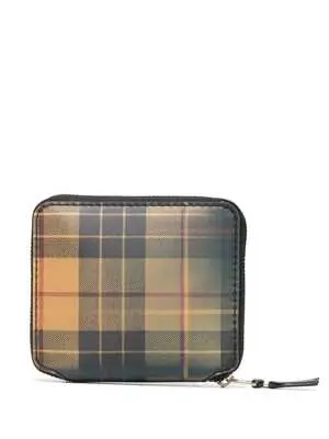 Comme Des Garçons Lenticular-effect Tartan Wallet - Green