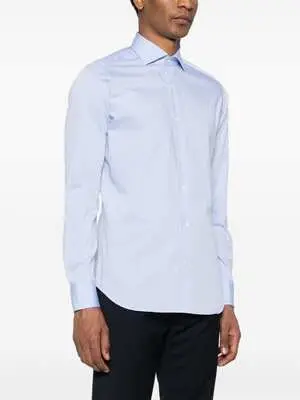 D4.0 Twill Cotton Shirt - Blue