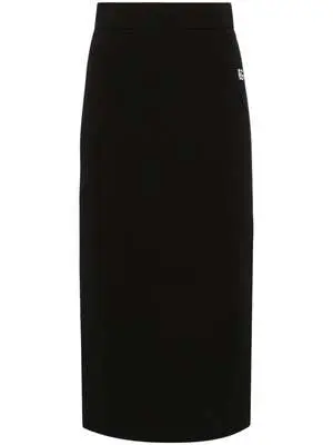Dolce & Gabbana Logo-plaque Midi Skirt