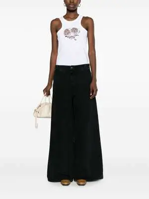 Stella McCartney Floral-embroidered Tank Top