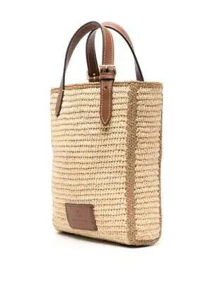 ANYA HINDMARCH Eyes Raffia Tote - Neutrals