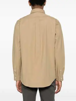 Polo Ralph Lauren Polo Pony-embroidery Stretch-cotton Shirt - Neutrals