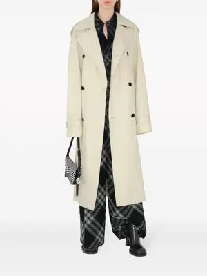 Burberry Double-breasted Cotton Trench Coat - Neutrals