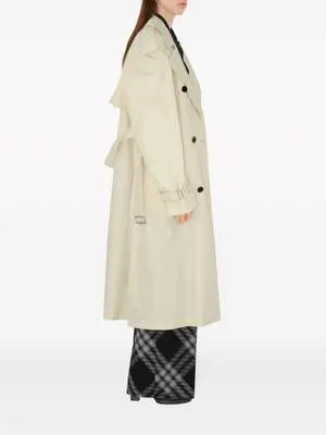 Burberry Double-breasted Cotton Trench Coat - Neutrals
