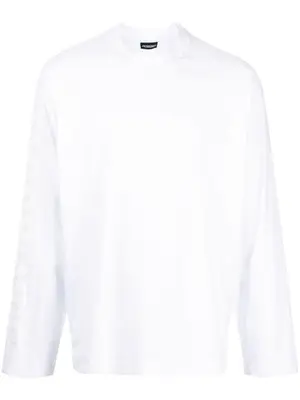Jacquemus Le T-shirt Typo Long-sleeve Top - White