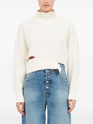 MAISON MARGIELA High-neck Jumper - White
