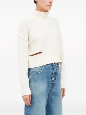 MAISON MARGIELA High-neck Jumper - White