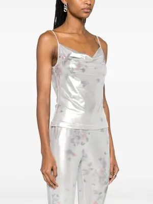 MARGHERITA MACCAPANI Tone Ita Laminated Camisole Top