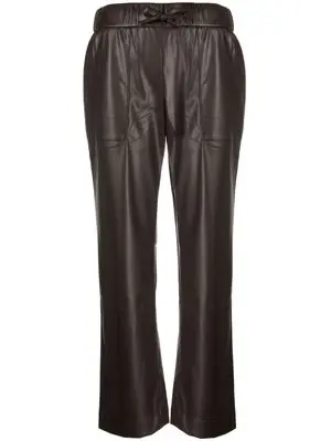 GOODIOUS Cropped Faux Leather Trousers