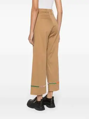 MII Crochet-trim Cotton Trousers
