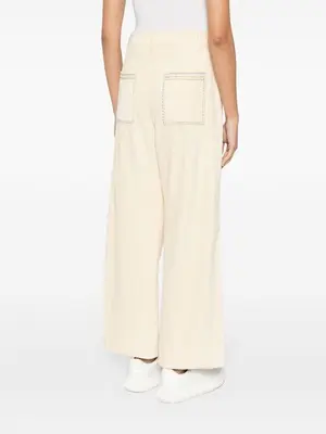 MII Hand-embroidered Cotton-corduroy Trousers