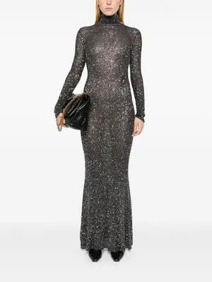 Balenciaga High-neck Maxi Dress