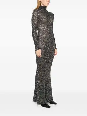 Balenciaga High-neck Maxi Dress