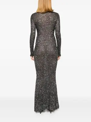 Balenciaga High-neck Maxi Dress