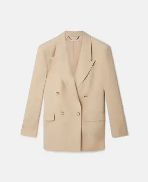 Stella McCartney Double-Breasted Blazer Sand