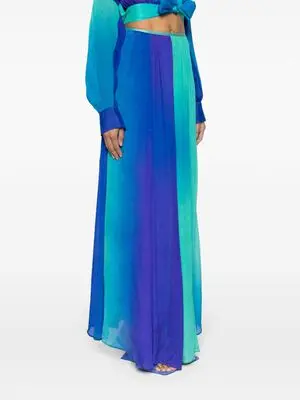 FORTE_FORTE Colour-block Pleated Maxi Skirt