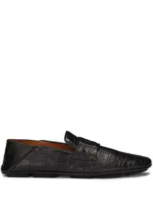 Dolce & Gabbana Embossed Crocodile Leather Loafers