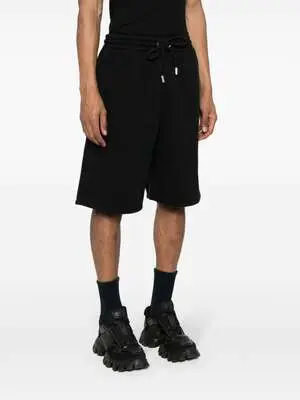 Off-White Diag-stripe Cotton Shorts - Black