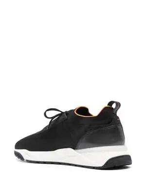 Santoni Knitted Panelled Sneakers