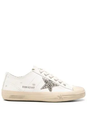 GOLDEN GOOSE V-star 2 Distressed Sneakers - White