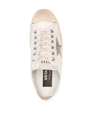 GOLDEN GOOSE V-star 2 Distressed Sneakers - White