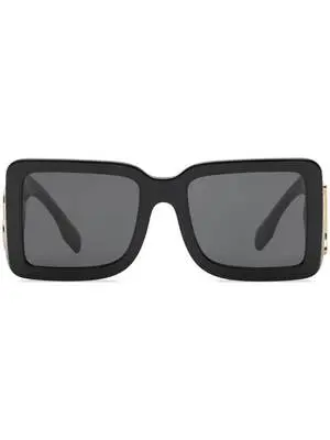 Burberry Logo-plaque Square-frame Sunglasses - Black