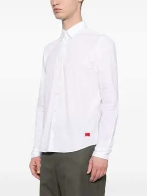 Hugo Logo-embroidered Cotton Shirt