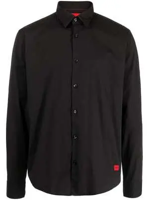 Hugo Logo-embroidered Cotton Shirt