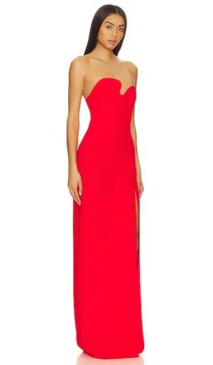 Amanda Uprichard Strapless Gown - Crimson