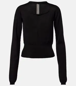 Rick Owens Cutout Virgin Wool Top - Black