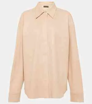 Stouls Simone Leather Shirt - Beige