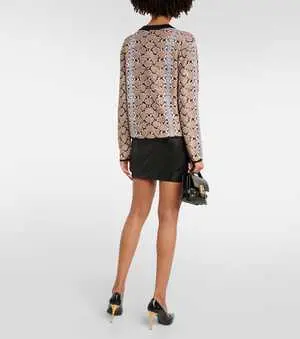 Balmain Snake-effect Jacquard Sweater