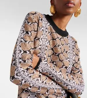 Balmain Snake-effect Jacquard Sweater