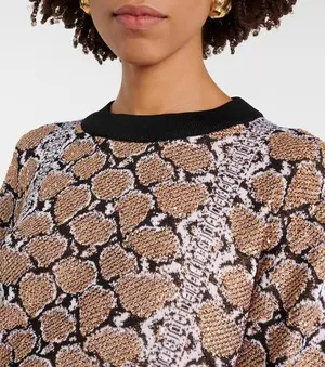 Balmain Snake-effect Jacquard Sweater