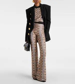 Balmain Snake-effect Jacquard Sweater