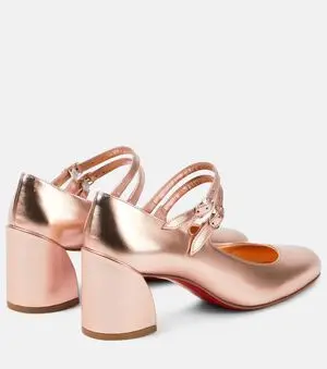 CHRISTIAN LOUBOUTIN Miss Jane Mary Jane Pumps - Beige