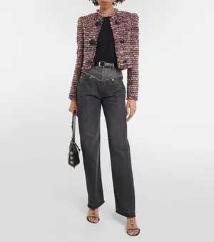 Isabel Marant Gradilia Cropped Jacket - Purple