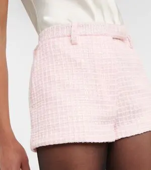 Alessandra Rich Sequined Tweed Shorts