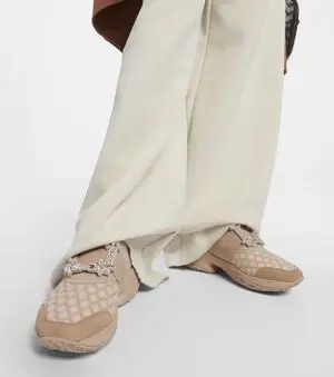 ROGER VIVIER Viv Run Embellished Sneakers - Neutrals