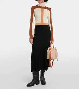 Chloé Marcie Small Leather Tote Bag - Beige