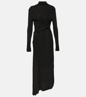 Victoria Beckham Gathered Draped Midi Dress