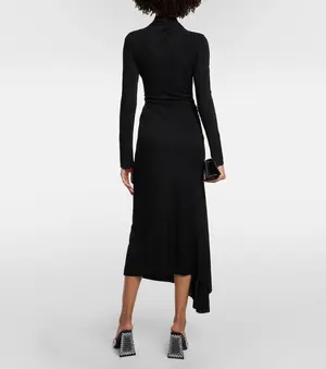 Victoria Beckham Gathered Draped Midi Dress