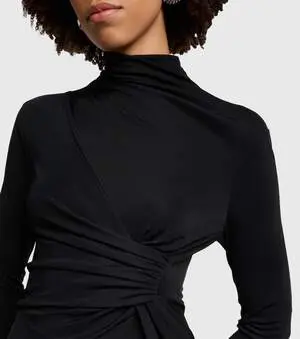 Victoria Beckham Gathered Draped Midi Dress